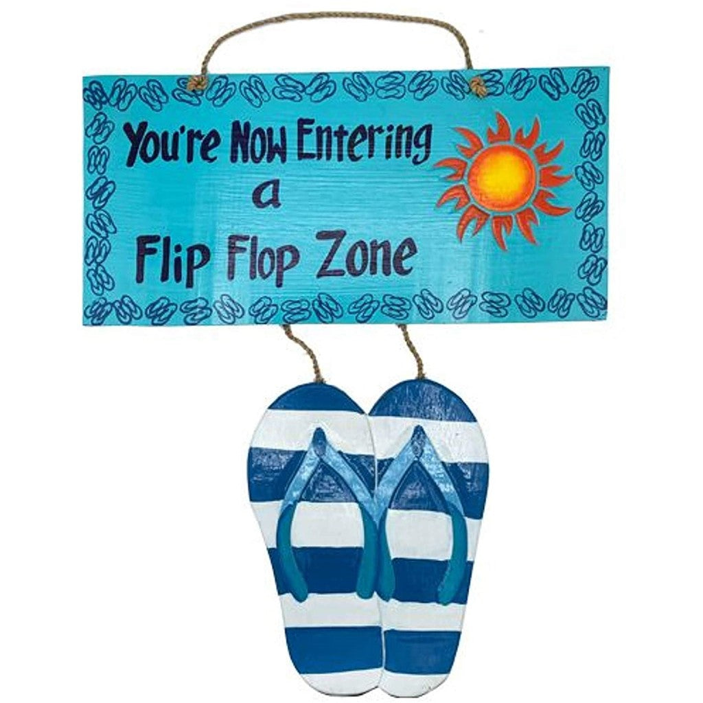 You're Now Entering a Flip Flop Zone Wood Sign With Rope Hanger ...