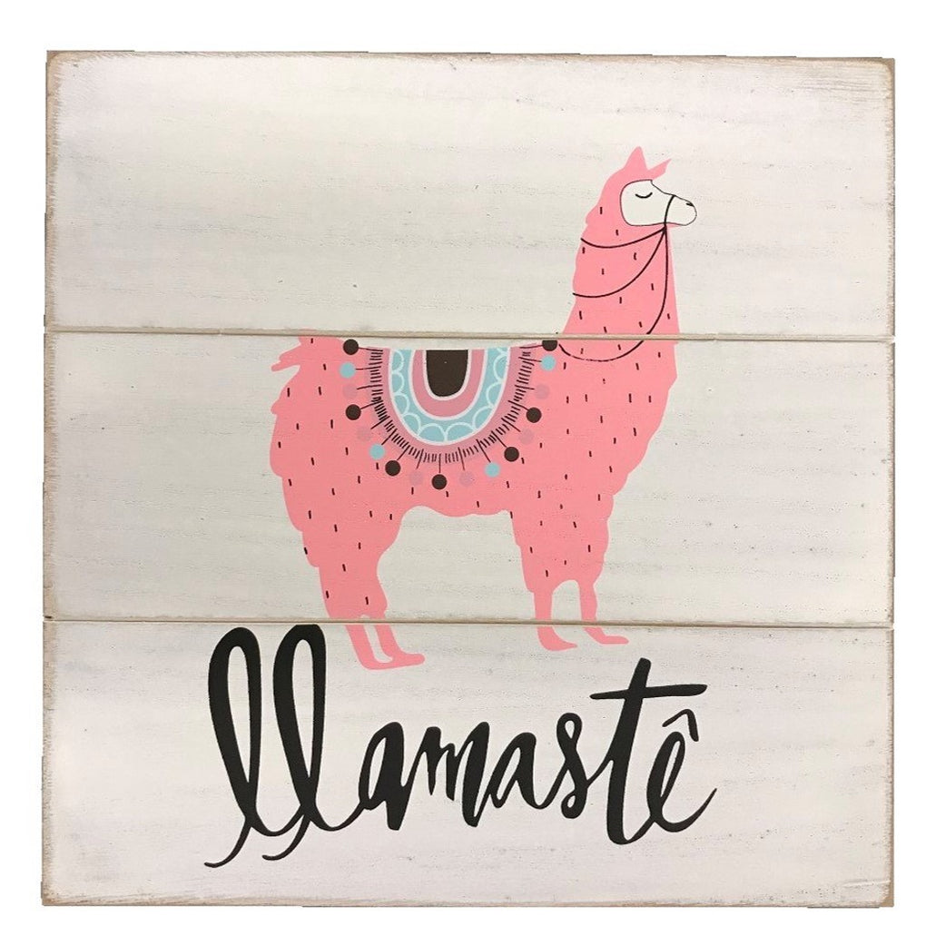 Llamaste Pink Llama Wood Sign – Florida Gifts